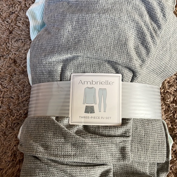 Ambrielle | Intimates & Sleepwear | Nwt Ambrielle Grayaqua Knit 3 Piece ...